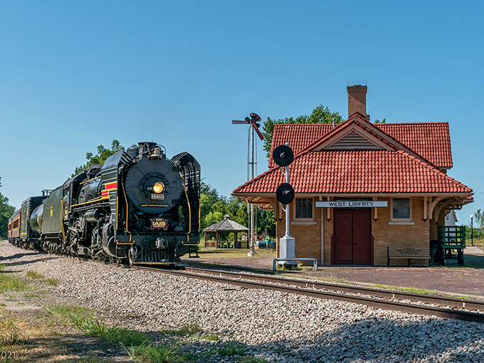 The Heritage Depot Museum and vintage train celebrate West Liberty's railroad history – when the whistle of steam engines meant prosperity was coming to town.
