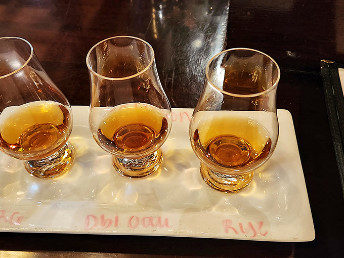 A whiskey flight that takes your taste buds on a guided tour of liquid gold perfection.