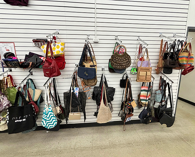 The handbag section offers arm candy for every style and season, from practical totes to evening clutches with stories to tell.