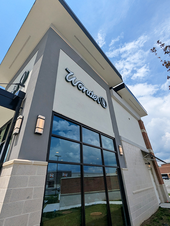 Modern meets minimalist at Wander, where clean lines and bright spaces create an inviting atmosphere for shoppers and diners alike.