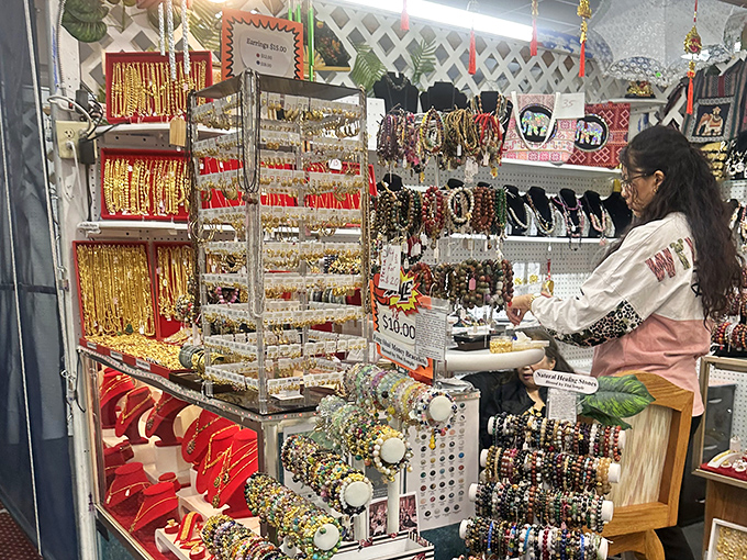 Jewelry displays that sparkle with possibility&mdash;each necklace and bracelet waiting to become someone's "lucky find" story at the next family gathering.