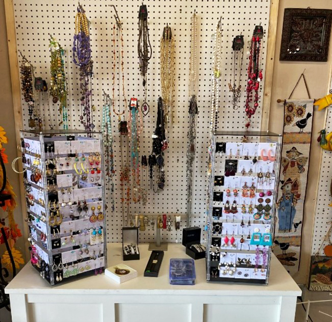 Jewelry displays that sparkle with possibility. One person's "not my style anymore" becomes another's "where have you been all my life?"