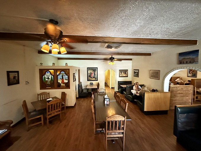 The ceiling fans spin lazily overhead, as if they too are in a food coma from all the deliciousness below.