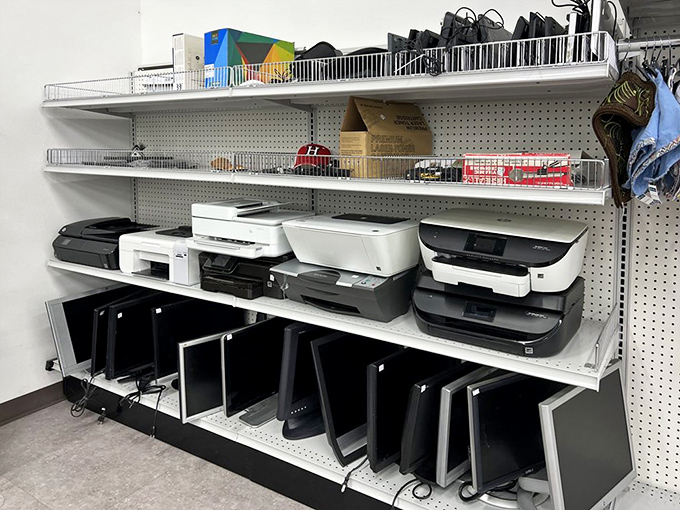 Technology's retirement home, where yesterday's printers and monitors hope for one more chance to be useful in someone's home office.