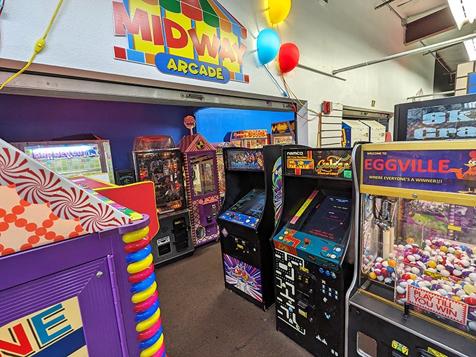 Midway Arcade brings nostalgic gaming right into the market, proving entertainment comes in many colorful, quarter-eating forms.