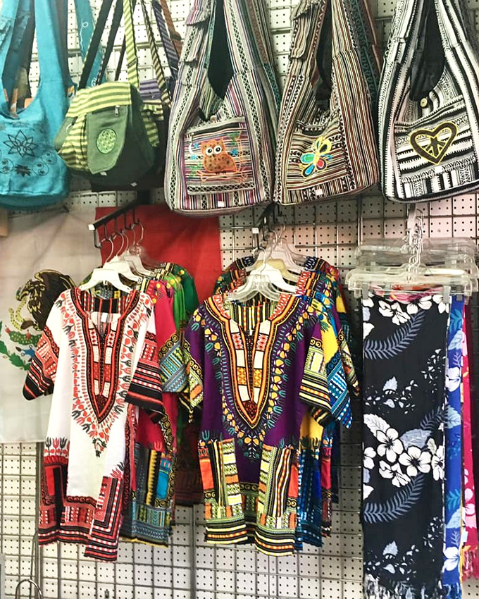 Dashikis and tropical prints create a global bazaar atmosphere. These vibrant textiles bring international flair to the Arizona desert.