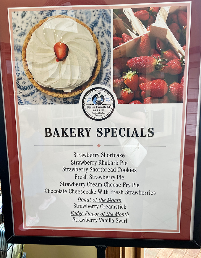 The bakery specials board that's responsible for countless diet plans being postponed until "definitely next Monday."