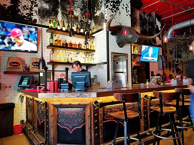 A bar that understands its mission: provide liquid courage to tackle that meat platter you just ordered.