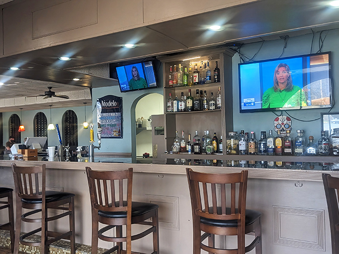 The bar area&mdash;where strangers become friends and tequila turns into stories you'll tell tomorrow.