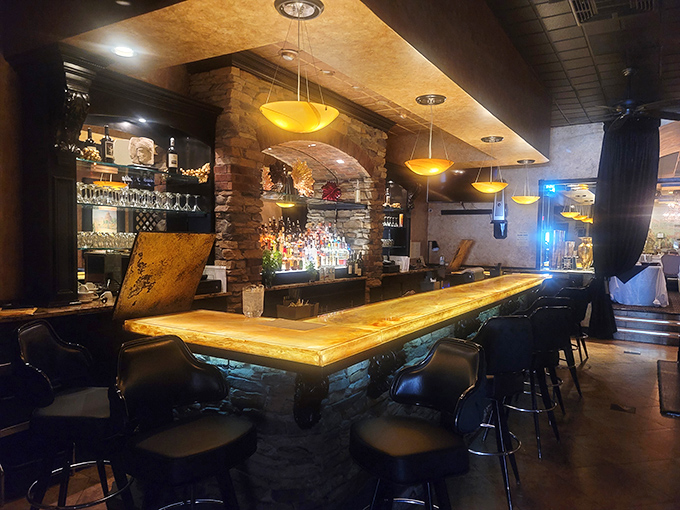 A bar that beckons with the promise of perfectly mixed Negronis and conversations that flow as smoothly as the wine.