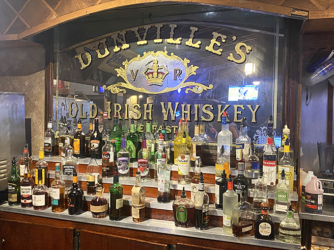 The bar's whiskey selection suggests they take their drinking as seriously as their seafood. A proper libation laboratory for coastal concoctions.