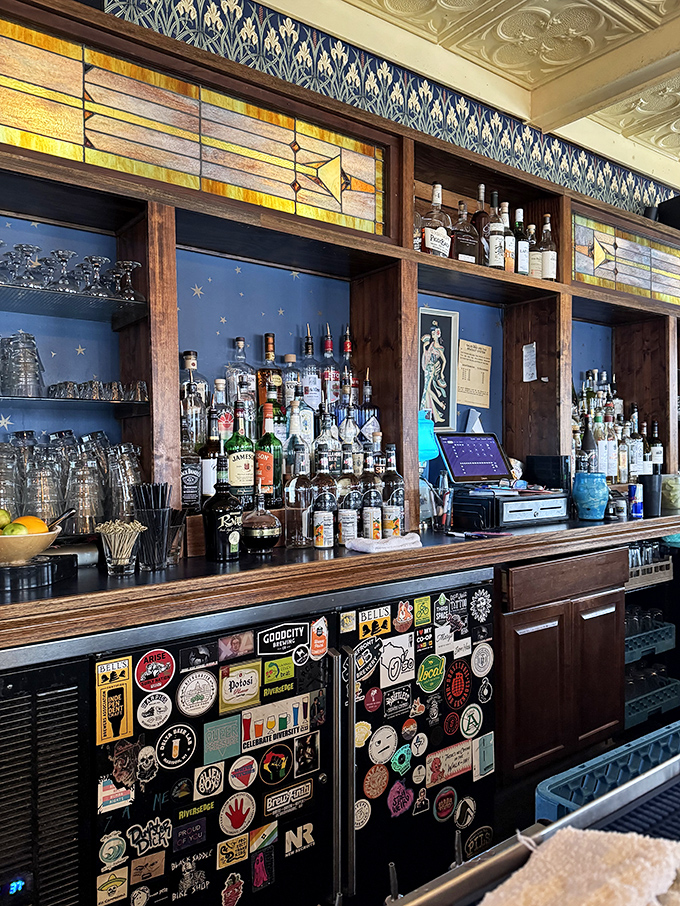 A bar that tells stories through its stickers and bottles&mdash;each one a chapter in the ongoing novel that is Wisconsin tavern culture.