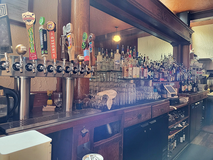 The bar showcases an impressive lineup of local taps &ndash; each one a liquid ambassador from Wisconsin's celebrated brewing scene.