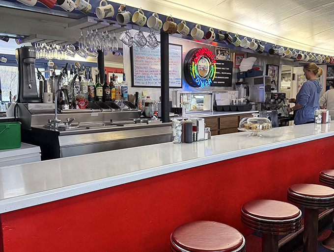 The heart of any great diner is its counter&mdash;where coffee flows freely, mugs hang proudly, and breakfast magic happens before your eyes.