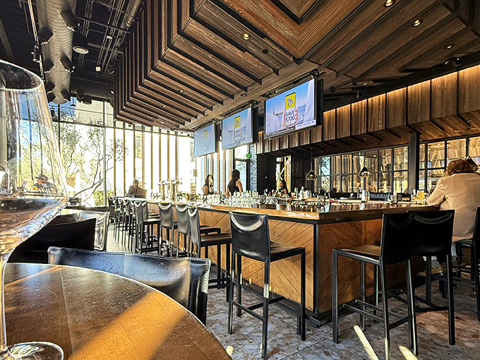 The bar isn't just where drinks are made&mdash;it's command central for an evening of California casual luxury bathed in golden afternoon light.