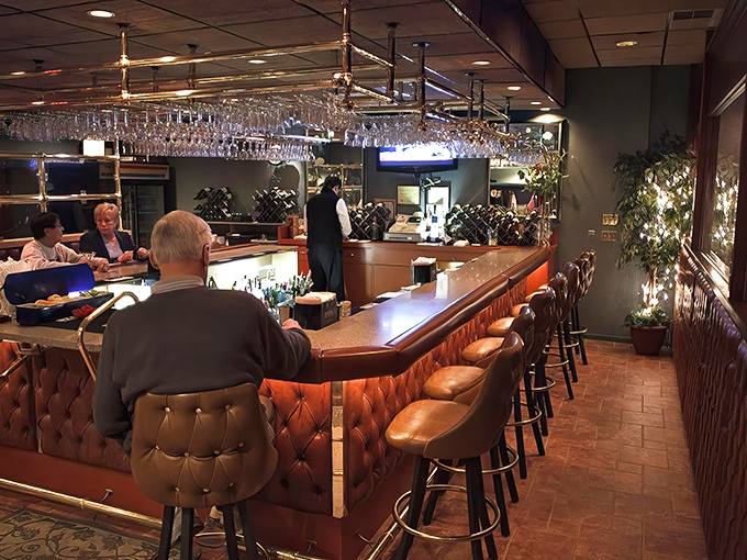 The bar doesn't need to be crafty or artisanal—it just needs to pour your drink properly while you contemplate the important things, like prime rib.