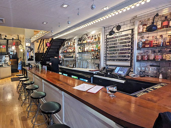 The bar isn't just stocked&mdash;it's an arsenal of spirits ready to complement whatever meat-centric adventure you've chosen for the evening.