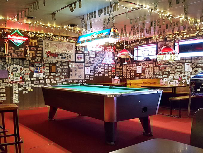 Between bites of ribs, challenge a local to pool. Just know they've had years of practice while waiting for second helpings.