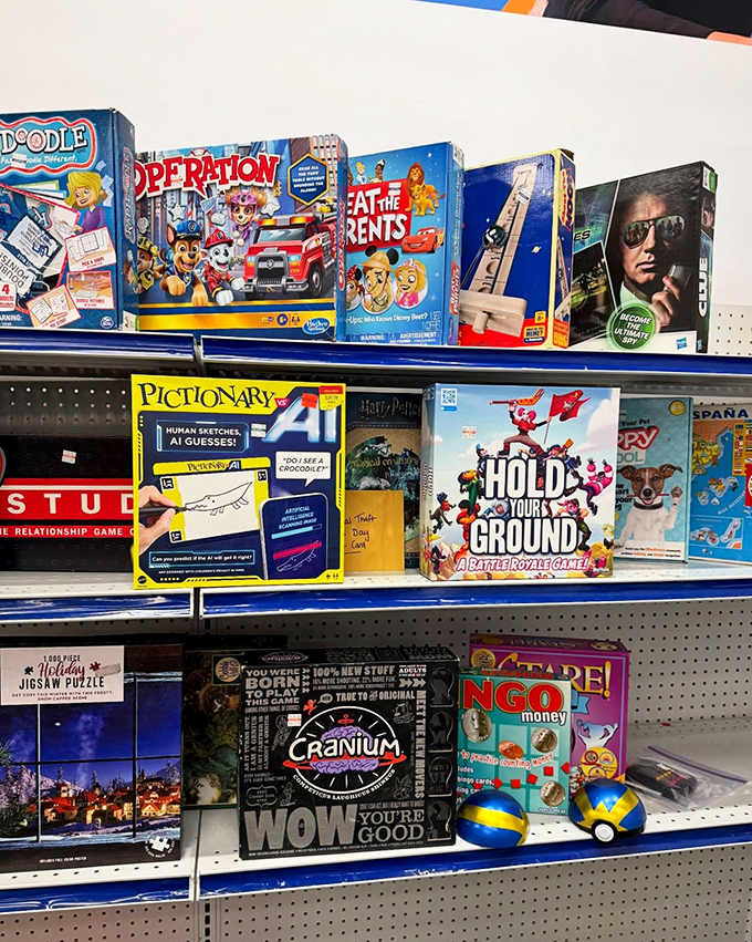 Board game bonanza! From Operation to Pictionary, these boxes contain not just cardboard and plastic, but future family game nights and memories waiting to happen.