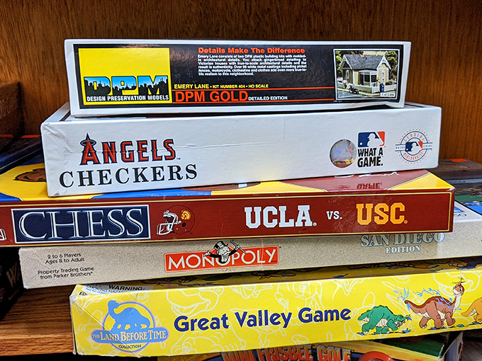 Board games that prove family entertainment existed before Wi-Fi: Angels Checkers, UCLA vs. USC Chess, and the eternal banker's nightmare&mdash;Monopoly.