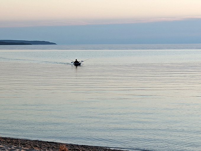 The lone fisherman&mdash;proving that social distancing was cool long before it was mandatory. Serenity in its purest form.
