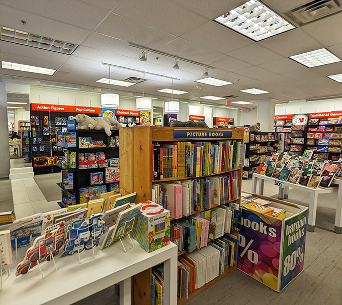 Bookworms and toy collectors find their happy place among shelves of discounted literary escapes and collectible treasures.