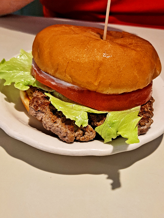 The classic hamburger &ndash; thick, hand-formed patty on a toasted bun with fresh fixings &ndash; American engineering at its finest.