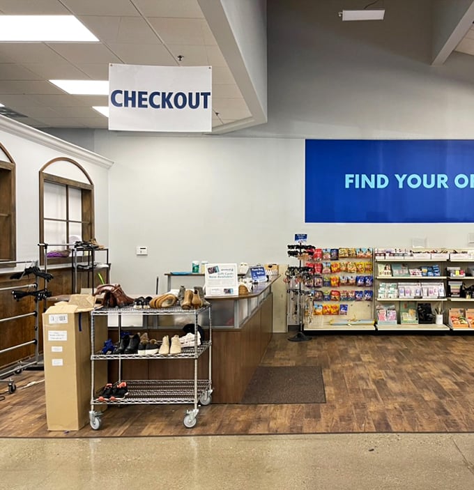 The final frontier: checkout. Where your treasure hunt concludes with the sweetest part of thrift shopping&mdash;the shockingly low total.