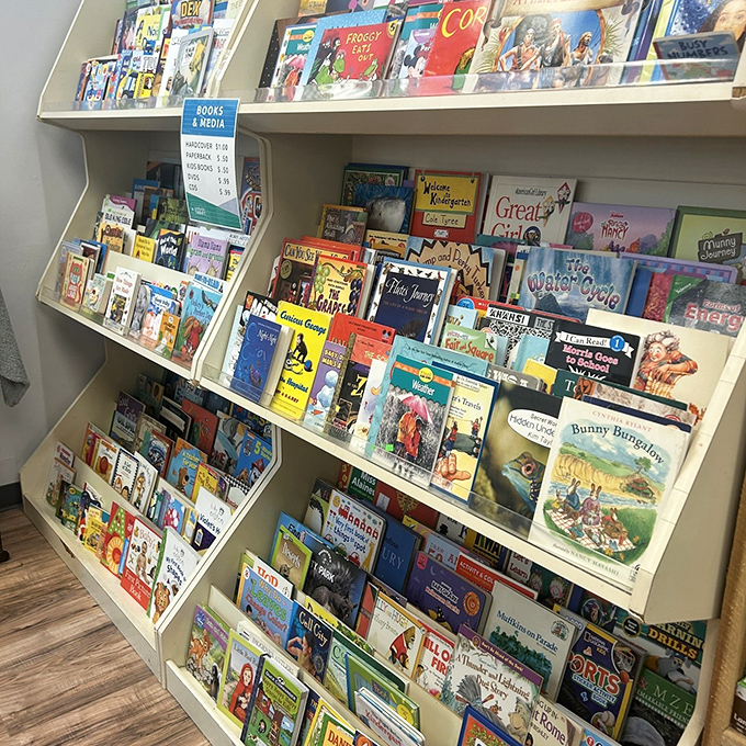 Little readers' paradise &ndash; children's books displayed with care, creating new generations of bibliophiles one pre-loved story at a time.