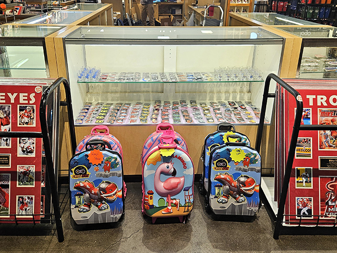 Whimsical children's luggage featuring flamingos and cartoon characters&mdash;because kids' travel gear should be as fun as the destination.