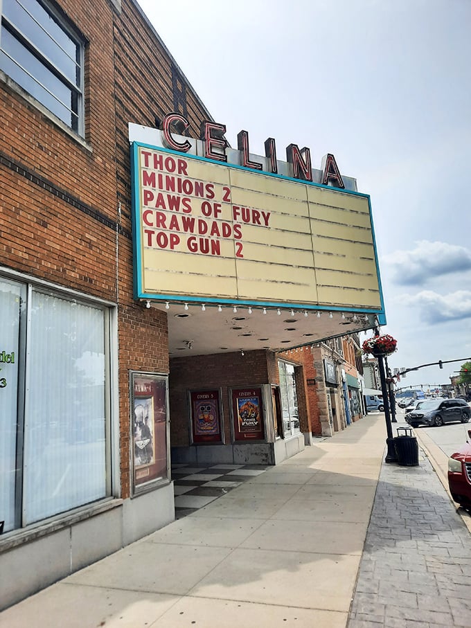 The Celina Cinema marquee promises Hollywood escapes without big-city ticket prices. Where else can you see Thor without hammering your retirement fund?
