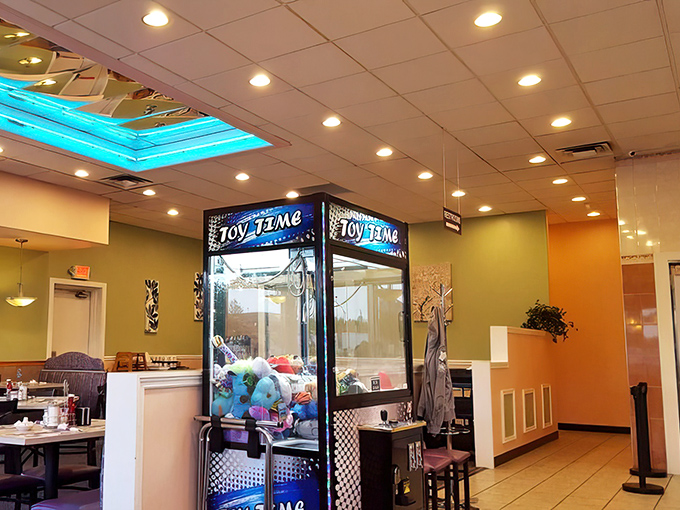 A claw machine that adds a touch of whimsy to your dining experience. Because sometimes you need a stuffed animal to commemorate your food coma.