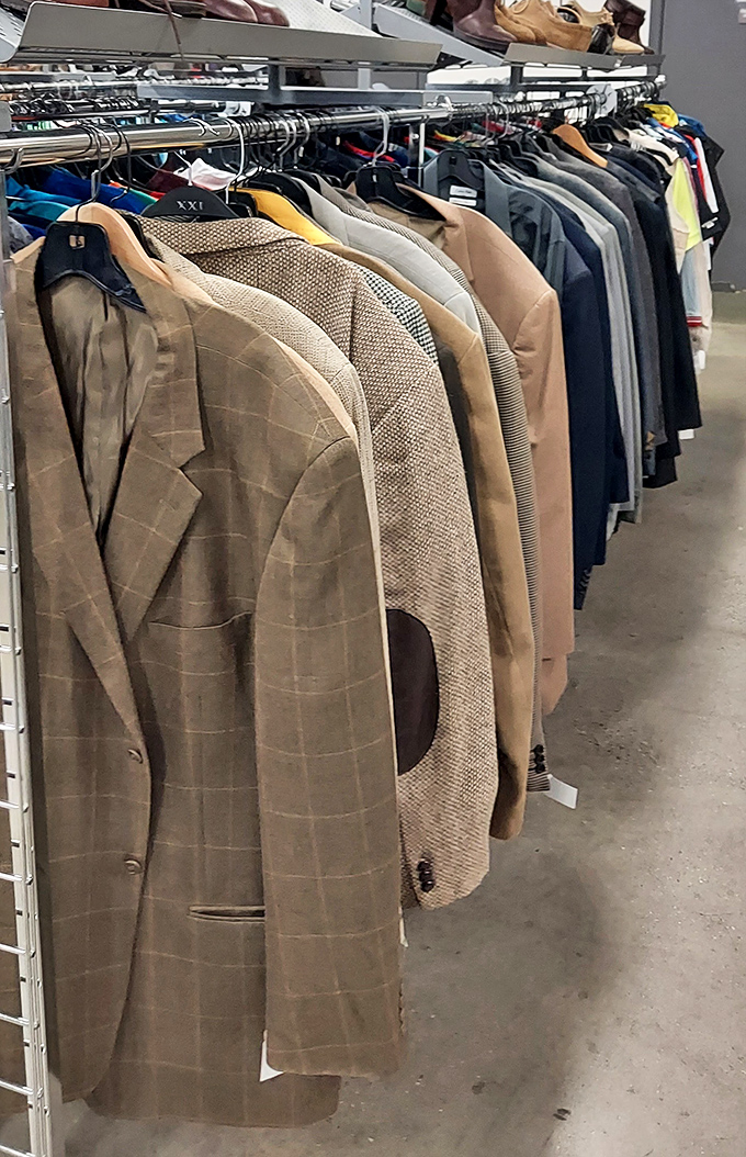 The suit rack at Goodwill might just hold your next power move. These gently-used blazers and sport coats are ready for their second act in your professional wardrobe.