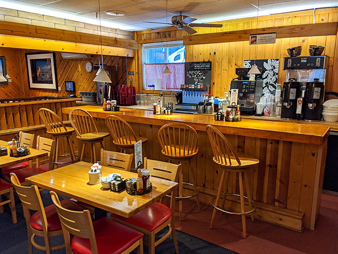 Counter culture at its finest&mdash;where coffee flows freely and the wooden bar feels like it's been there since the frontier days.