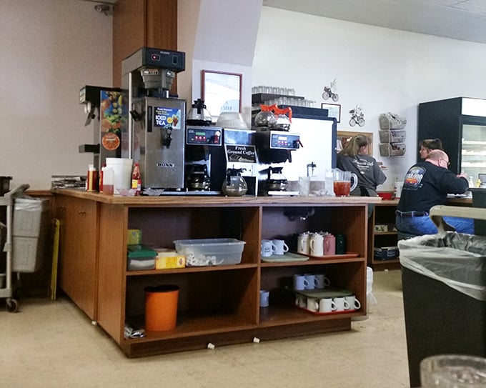 The coffee station&mdash;command central for the caffeine operation that keeps Lincoln running. No fancy barista terms, just reliable rocket fuel.