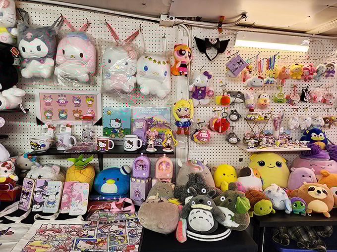 Kawaii overload! This booth is what happens when Japan's cutest exports colonize a Florida flea market. Resistance is futile.