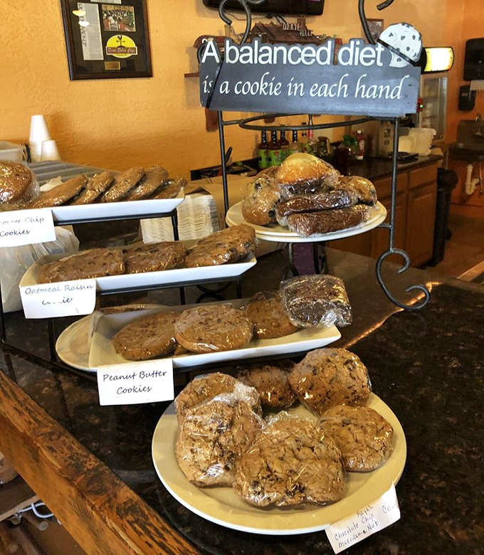 "A balanced diet is a cookie in each hand"&mdash;words to live by and a display case that makes that philosophy dangerously easy.