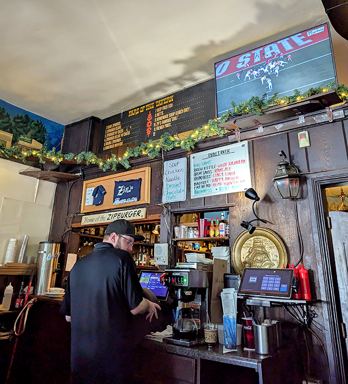 The counter area buzzes with activity &ndash; where orders are called, jokes are exchanged, and regulars are greeted by name.