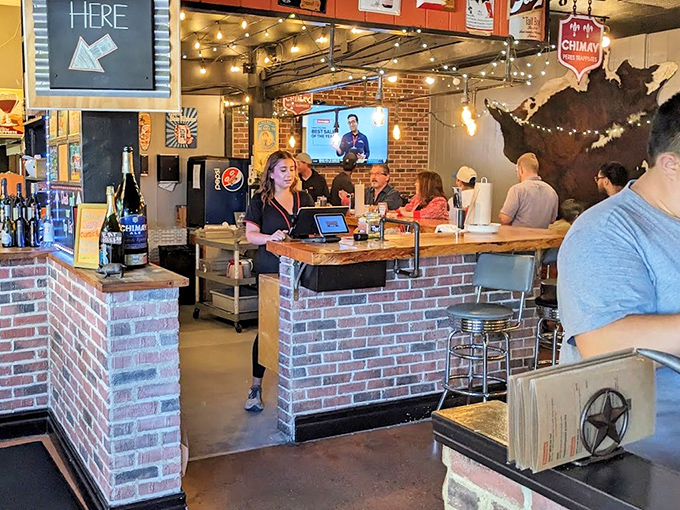 The bar area &ndash; where strangers become friends united by the universal language of "Did you try the brisket yet?"