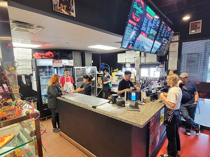 Where the magic happens&mdash;the counter where pizza dreams come true and diet plans go to die, gloriously and without regret.