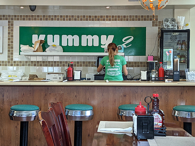 The counter seating&mdash;a front-row ticket to the breakfast show where regulars exchange stories and newcomers become converts.