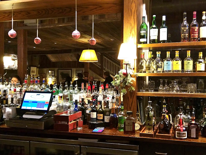 The well-stocked bar promises craft cocktails and fine wines to complement your meal&mdash;liquid happiness awaiting in bottles of every shape and size.