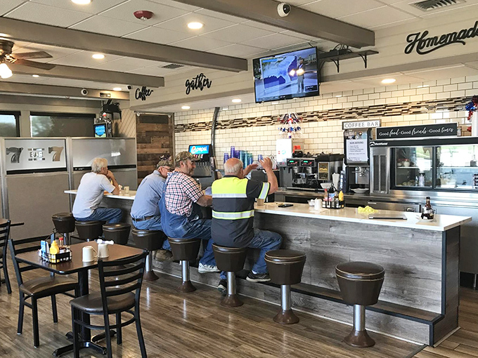 The counter&mdash;where solo diners find community and regulars exchange the day's news over bottomless cups of coffee.