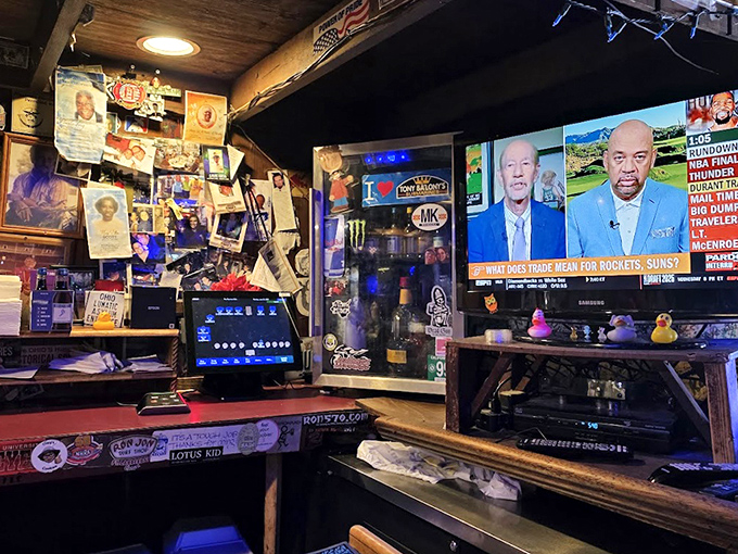 Where the magic happens. Part sports bar, part time capsule, with TVs ensuring you never miss a play while tackling your burger.