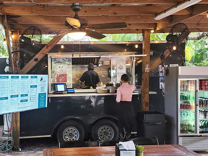 Where the magic happens. This humble kitchen trailer produces food that would make restaurants with million-dollar setups jealous.