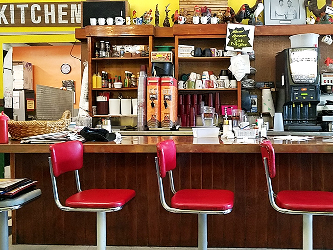 The counter seats&mdash;where solo diners become regulars, and the coffee refills appear before you even realize you need one.