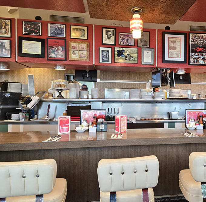 Counter seating where breakfast dreams come true. Watch short-order wizards perform culinary magic while you contemplate a second helping.