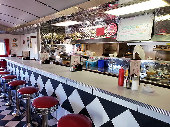 The counter&mdash;where solo diners become part of something bigger. That polished chrome has reflected decades of Cleveland stories and satisfied smiles.