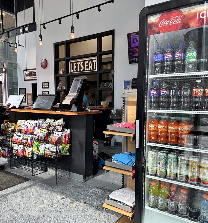 Behind the "LET'S EAT" sign lies the engine room of flavor&mdash;where cheesesteak dreams are assembled with precision and care.