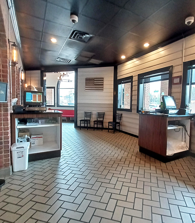 The entrance area &ndash; where anticipation builds and first-timers realize they've made an excellent life decision.